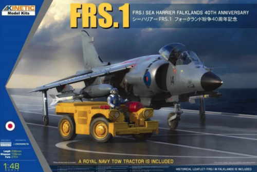 Kinetic 48138 FRS.1 Sea Harrier Falklands 40th Anniversary with a Royal Navy Tow Tractor