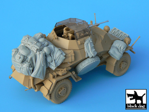 Black Dog T35003 Sd.Kfz. 222 & 223 accessories set for Tamiya kits, 12 resin parts