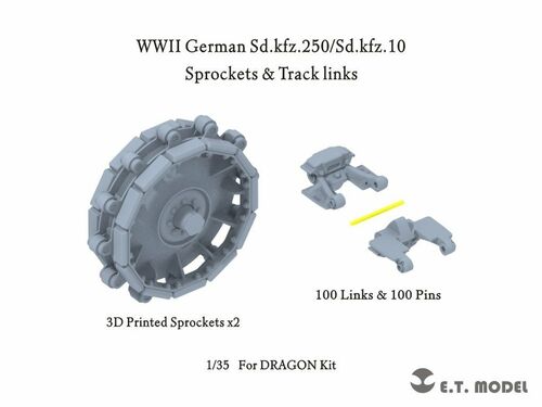 ET Model P35-066 German Sd.Kfz.250 and Sd.Kfz.10 - Sprockets & Track links (for Dragon Kit)