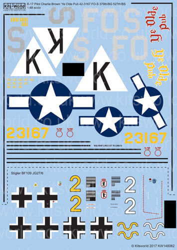 Kits World 148062 Boeing B-17 F 'Ye Olde Pub' and Me-109 JG/27/6 Franz Stigler