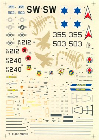 Hi-Decal Line 72021 F-16C Viper