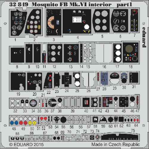 Eduard 32849 Mosquito Mk.VI interior Tamiya 60326