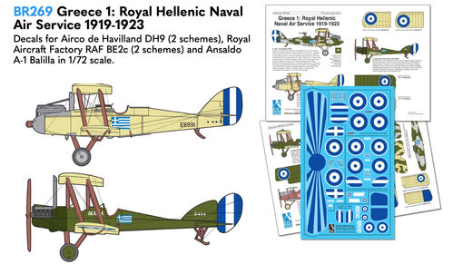 Blue Rider Publishing BR269 Greece 1: Royal Hellenic Navy Air Service (1919-1923)
