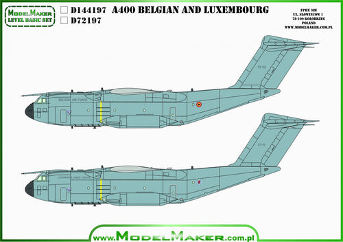 Model Maker Decals D144197 A-400 Belgian And Luxembourg