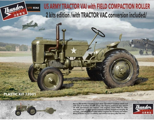 Thunder Models 72001 US Army Tractor Vai with Field Compaction Roller (2 Kits Edition with Tractor Vac Conversion Included)