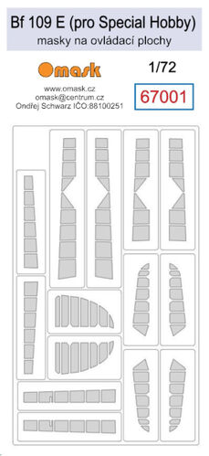 Omask 67001 Bf 109 E Masks For Control Surfaces (For Special Hobby)