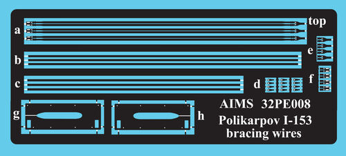 Aims 32PE08 Polikarpov I-153 - Strut Bracing Wires (for ICM kits)