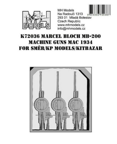 MH Models K72036 Marcel Bloch MB-200 machine guns MAC 1934