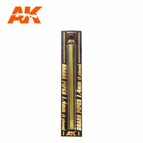 AK-Interactive 9113 BRASS PIPES 1,4mm, 5 units