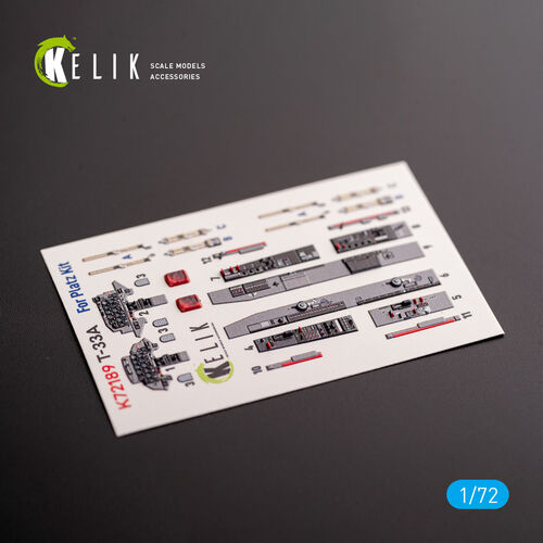 KELIK K72189 T-33A Shooting Star - Interior 3D Decals For Platz Kit