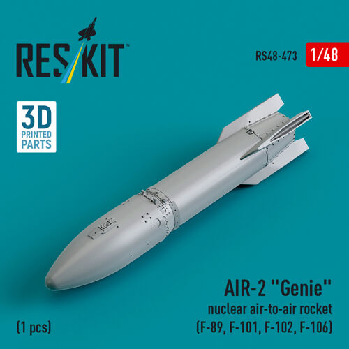 RES/KIT 48-0473 AIR-2 'Genie' Nuclear Air-To-Air Rocket (1 pc) (F-89, F-101, F-102, F-106) (3D Printed)
