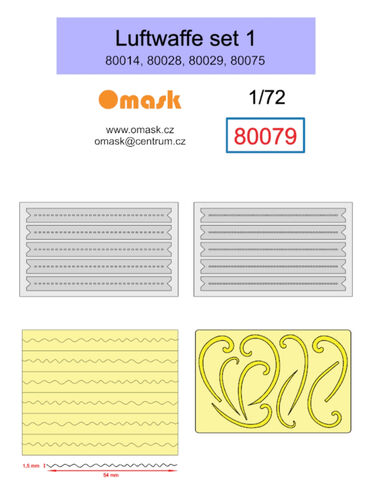 Omask 80079 Luftwaffe Set 1 (80014, 80028, 80029, 80075)