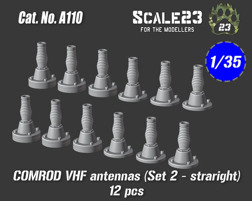 Scale23 35-A110 Anteny COMROD VHF (Set 2 - proste) - 12 szt.