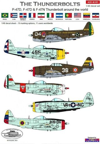 Armycast ACD48031 The Thunderbolts - P-47D, F-47D and F-47N Thunderbolt Around The World
