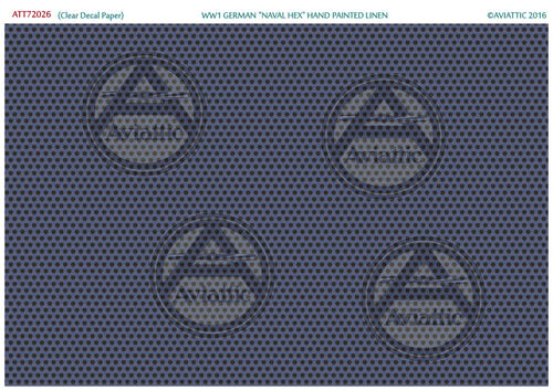 Aviattic ATT72026 German WWI "Naval Hex" Hand Painted Linen (Clear Decal Paper)