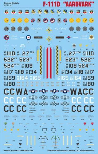 Caracal Models 72147 F-111 D Aardvark Multiple marking options for USAF