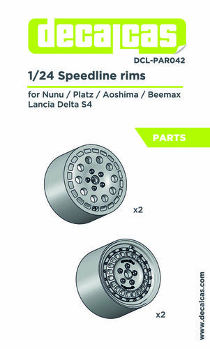 Decalcas PAR042 Lancia Delta S4 - Speedline Rims (for NuNu / Platz / Aoshima and Beemax Kits)
