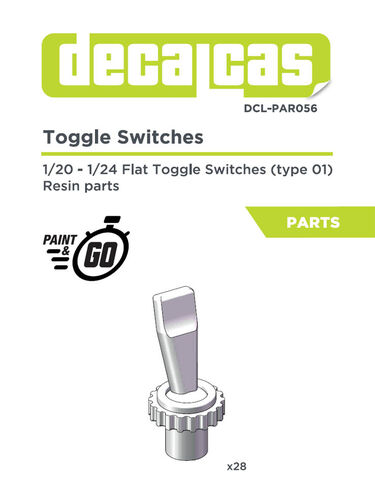 Decalcas PAR056 Flat Toggle Switches - Type 01 (28 pcs)