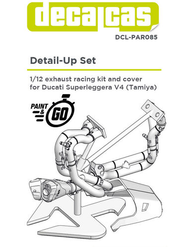 Decalcas PAR085 Ducati Superleggera V4 - Exhaust (for Tamiya Kits)