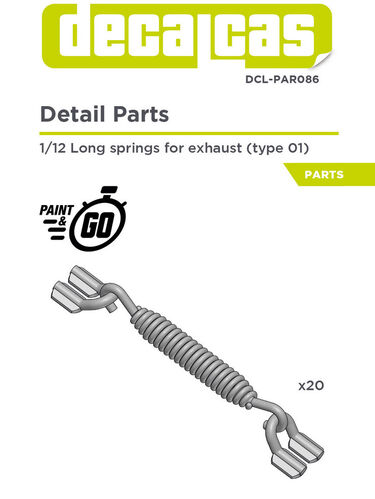 Decalcas PAR086 Long Springs for Exhausts Type 01 (20 pcs)