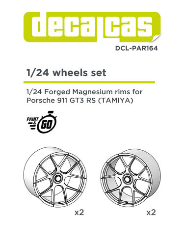 Decalcas PAR164 Porsche 911 GT3 - Forged Magnesium Rims (for Tamiya 24370 Kit)