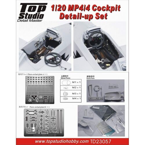 Top Studio TD23057 McLaren MP4/4 - Cockpit Detail Up Set