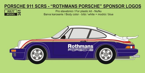 Rejimodel 361 Porsche 911 SCRS Rothmans Logo