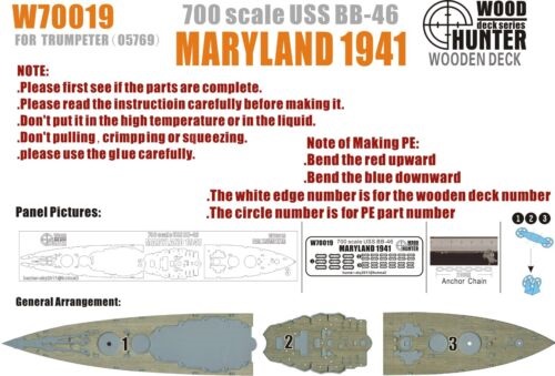 Flyhawk W70019 USS BB-46 Maryland 1941 (for Trumpeter 05769)