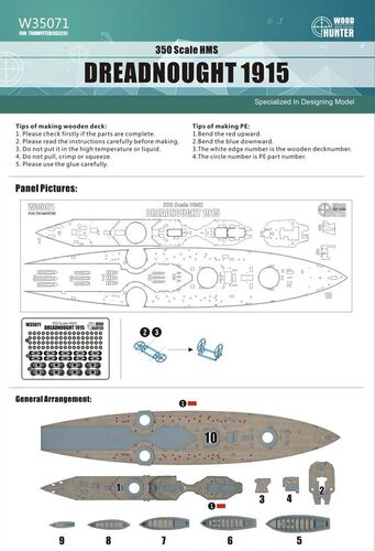 Flyhawk W35071 HMS Dreadnought 1915 (for Trumpeter 05329)