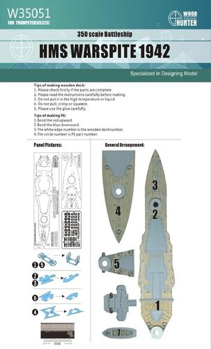Flyhawk W35051 WWII Battleship HMS Warspite 1942 (for Trumpeter 05325)