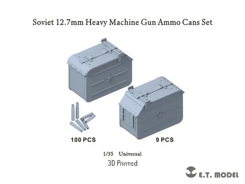ET Model P35-248 Soviet Heavy Machine Gun 12.7mm Ammo Cans Set