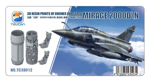 Zimi Model TC3D012 Dassault Mirage 2000 D/N - 3D Resin Prints of Engines and Seats