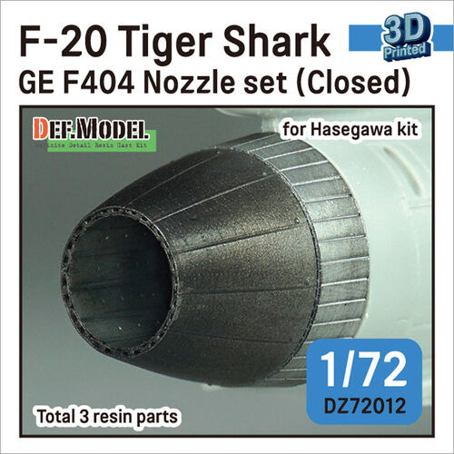 DEF Model DZ72012 F-20 Tigershark - Nozzle Set Closed (GE YF404-100 / for Hasegawa Kits)