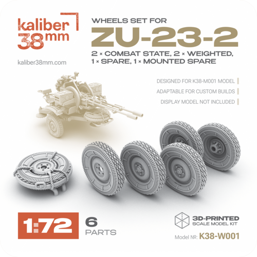 kaliber38mm K38-W001 ZU-23-2 - Wheels Set