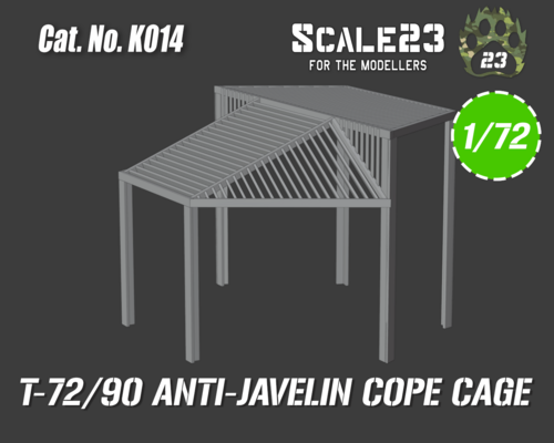 Scale23 72-K014 Anti-Javelin Cope Cage (for T-72/80/90) - 1 pc