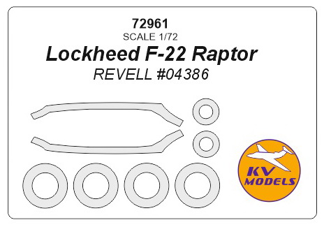 KV Models 72961 Lockheed F-22 Raptor (REVELL) + wheels masks