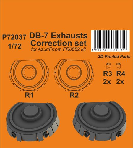 CMK P72037 DB-7 Exhausts Correction Set (For Azur/Frrom FR0052)