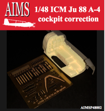 Aims 48P002 Junkers Ju-88 A-4 - Cockpit Update Set (designed to be used with ICM kits)