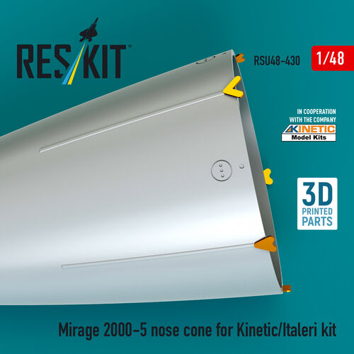 RES/KIT U48-0430 Mirage 2000-5 Nose Cone For Kinetic/Italeri Kit (3D Printed)