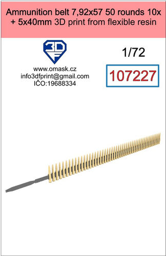 3DF 107227 Ammunition Belt 7,92 x 57 (3D-Printed)
