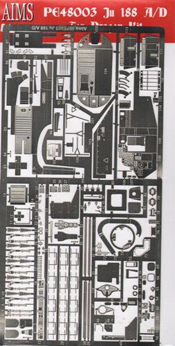 Aims 48PE003 Junkers Ju-188 A/D - PE Set (designed to be used with Dragon kits)