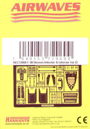 Airwaves C72060 McDonnell F3H 2 / 2M / 2N Demon interior/exterior (for Emhar kits)
