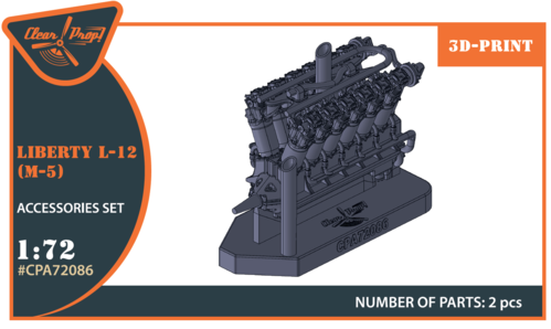 Clear Prop Models A72086 Liberty L-12 engine set