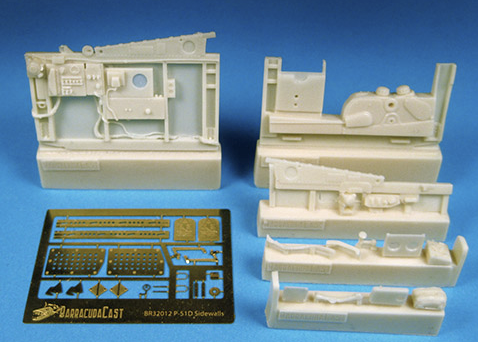 Barracuda Studios R32012 P-51D Mustang Cockpit Sidewalls