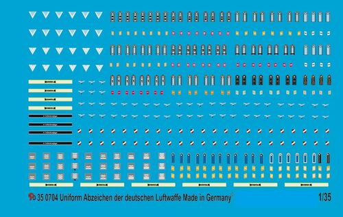 Peddinghaus-Decals 0704 Uniform Insignia For Luftwaffe Anti Aircraft Troops And Para Uniforms