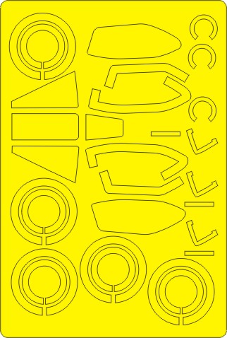 New Ware AM0294 E.E. Lightning F2A, F6 BASIC kabuki masks for Airfix