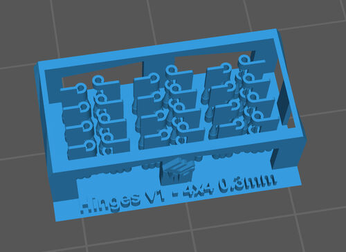 EMP3D 99160810 Zawiasy - Typ 2 - 10 kompletów (4x4mm / 0,3mm grubości)