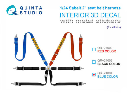 Quinta Studio QR+24004 Sabelt 2inch Seat Belt Harness - BLUE (with metal buckles / for all kits)