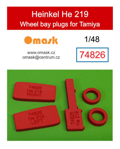 Omask 74826 Heinkel He 219 Wheel Bay Plugs (For Tamiya 61057, 89682)