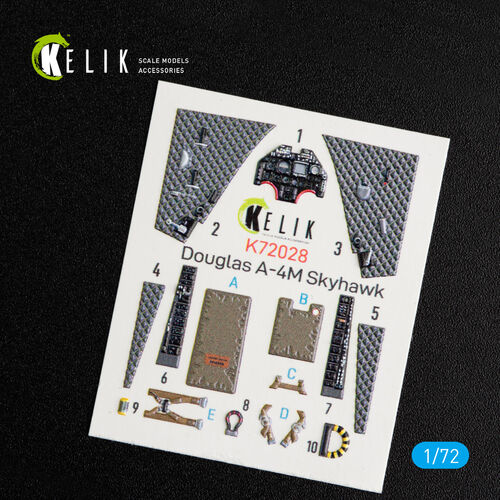 KELIK K72028 A-4M Skyhawk Interior 3D Decals For Fujimi And Hobby 2000 Kit